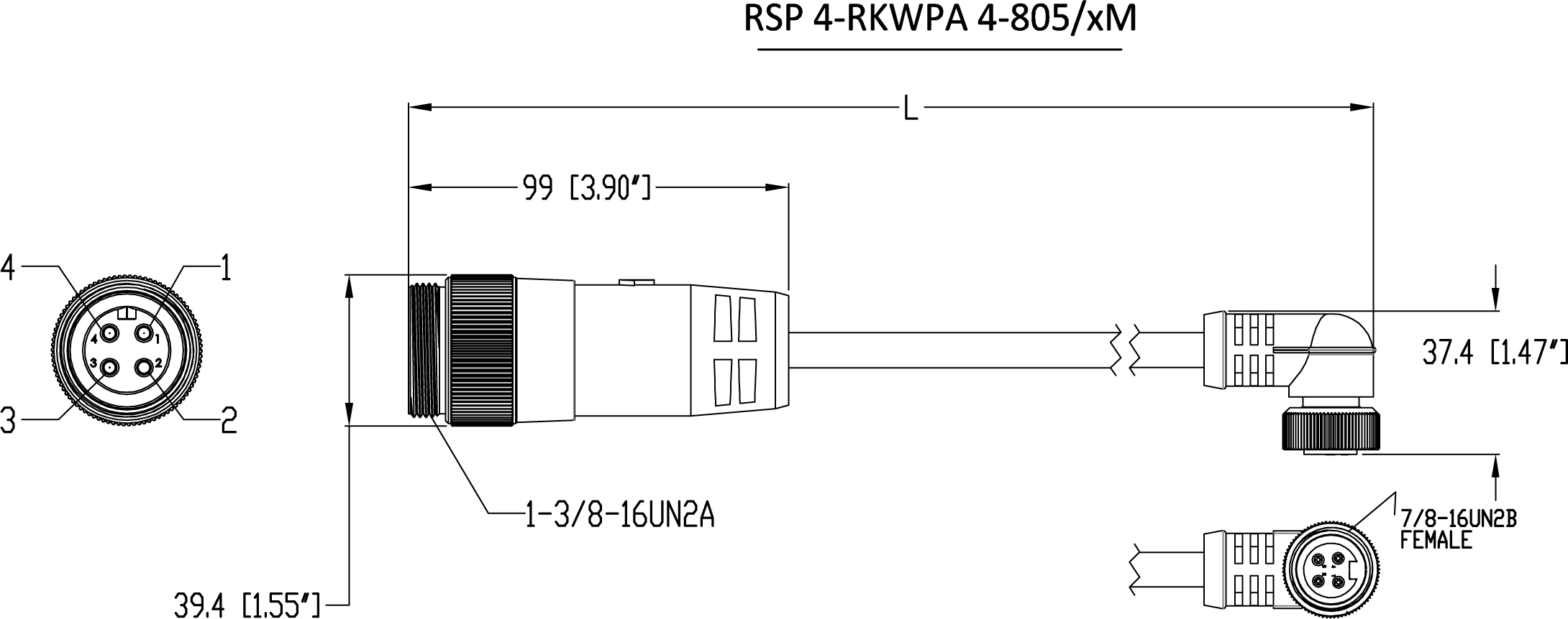 Power Connectors - RSP 4-RKWPA 4-805