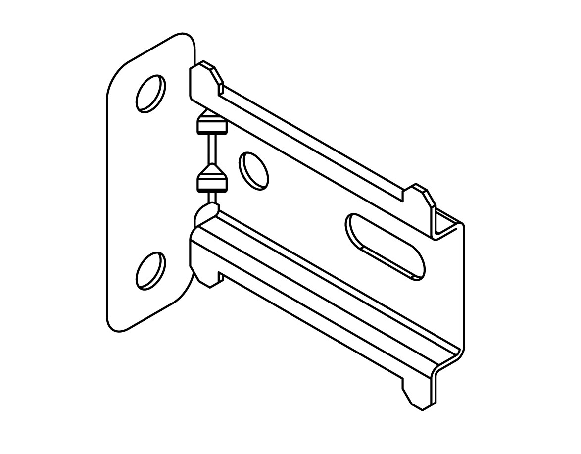 Mounting Accessories - SPIDER III, DIN rail wall mounting 40mm