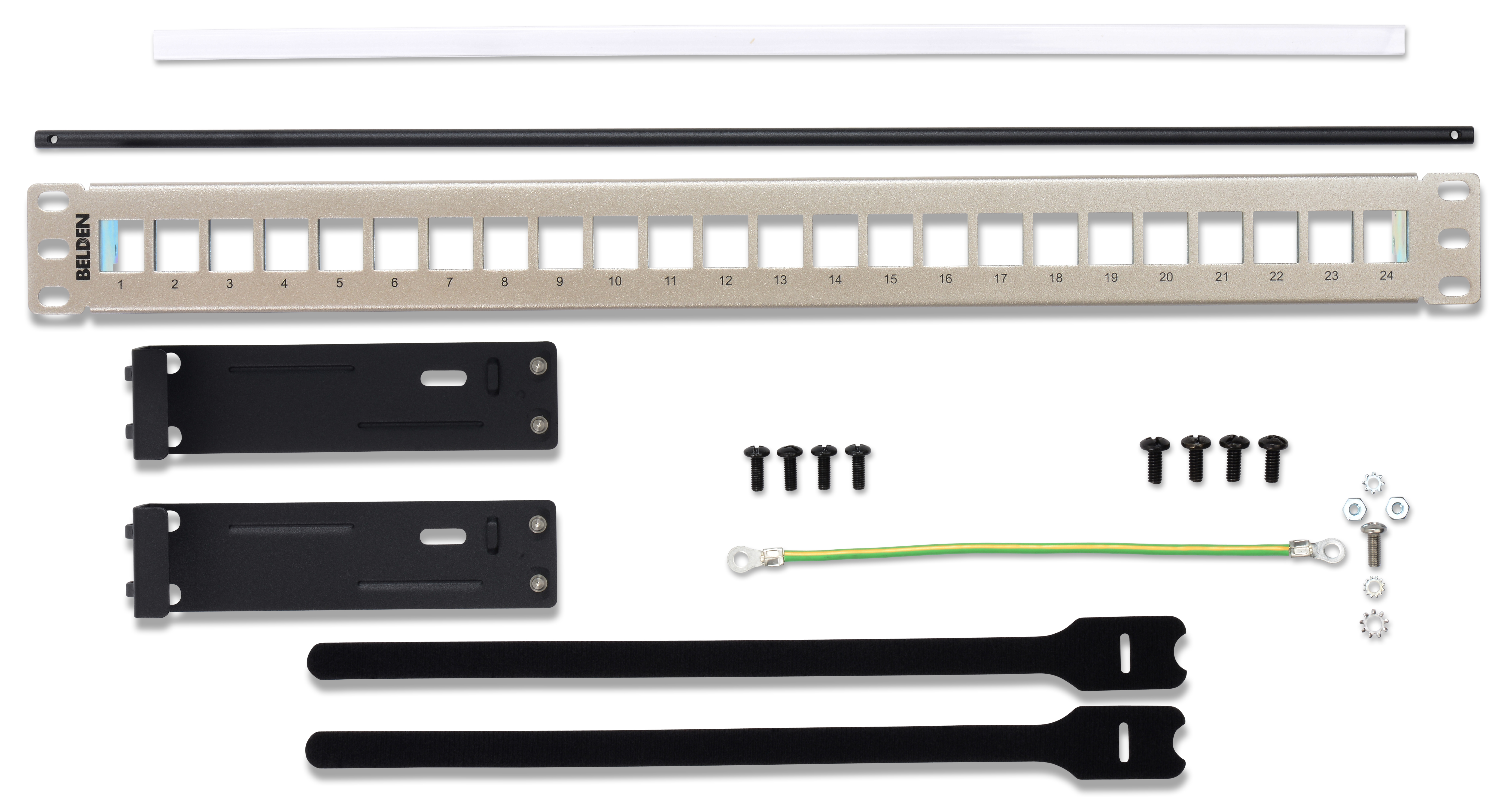 Rack-Mount Panel - KCONN Shielded PP 24 1U