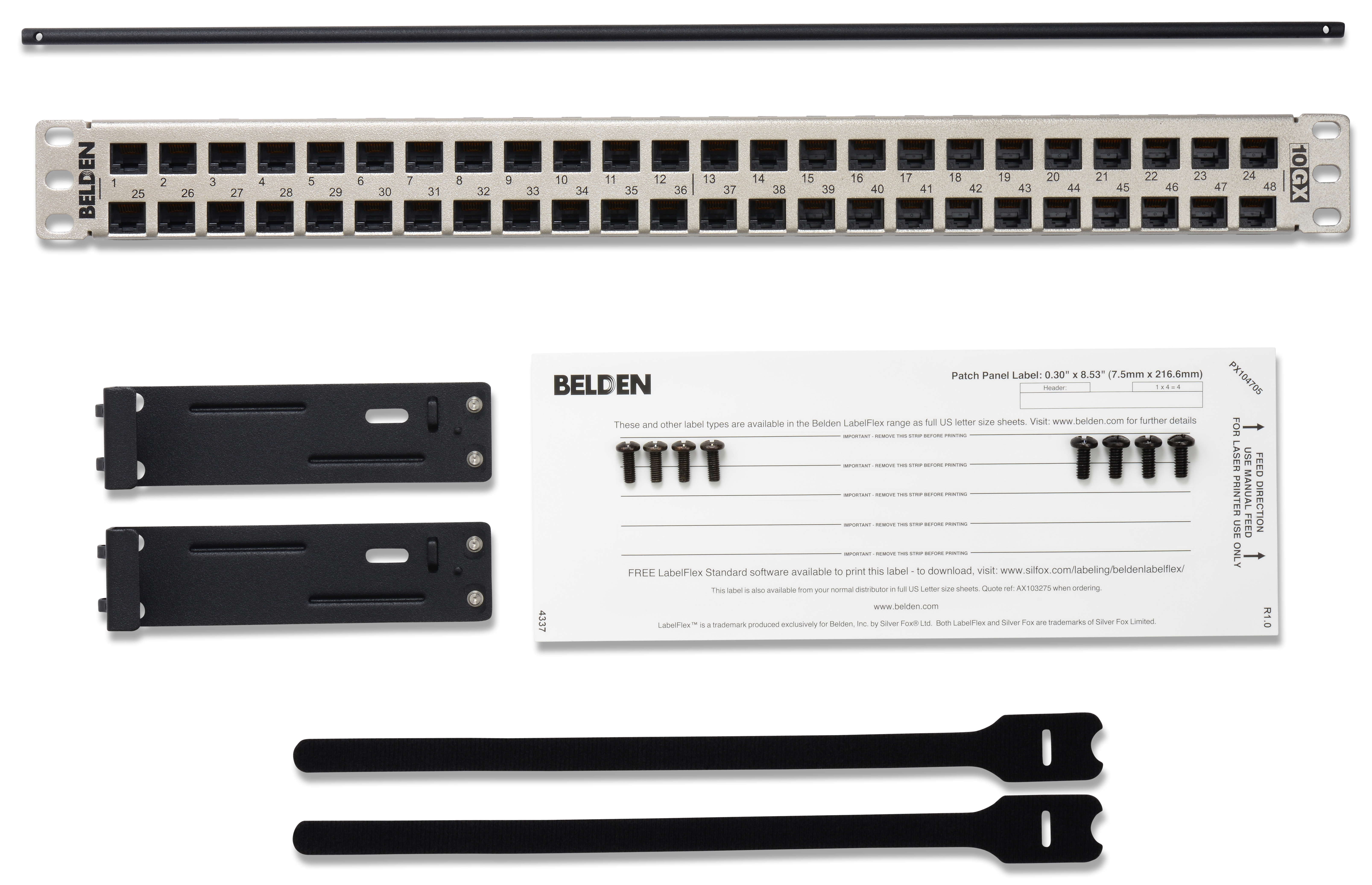 Rack-Mount Panel - 10GX KCONN Coupler PP 48 1U