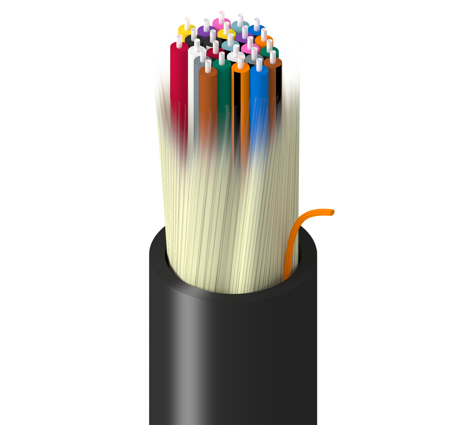 Distribution Tight Buffer Fiber Cable - TF-1D9-024-RN5