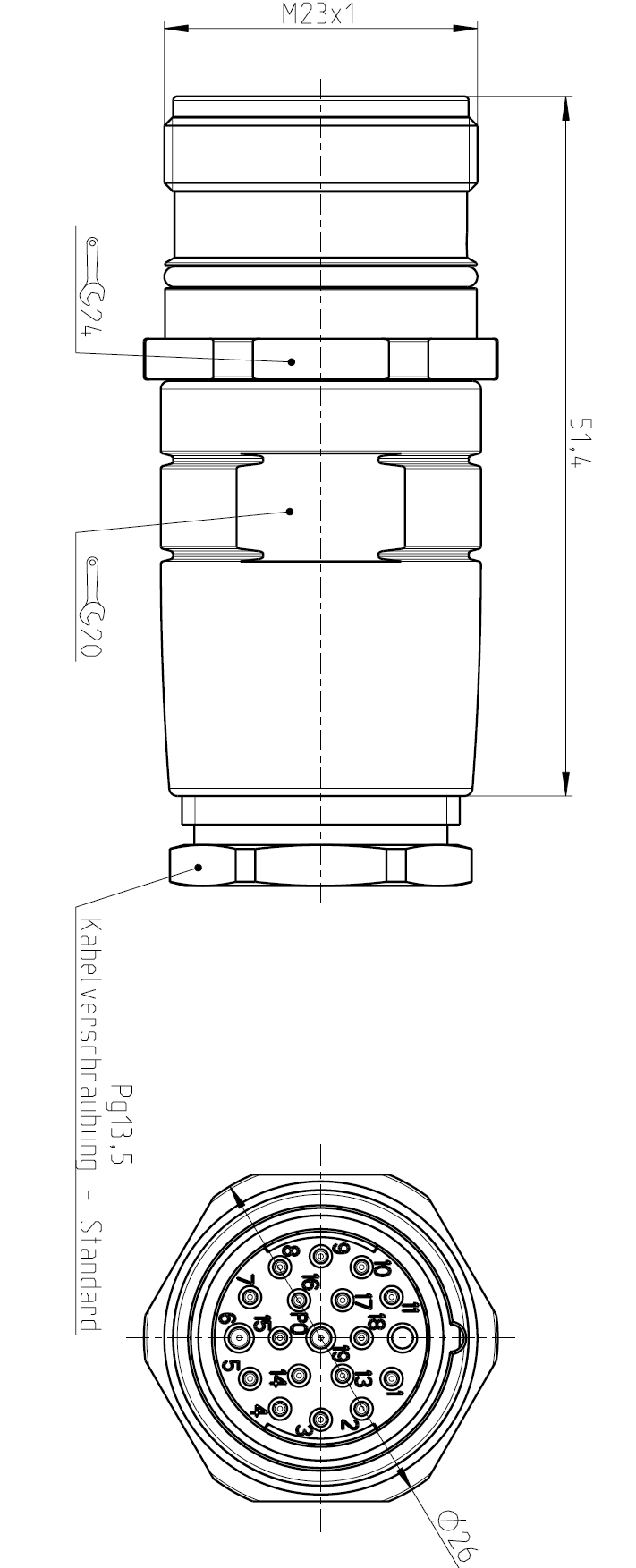 Valve Connectors - RSC-F-190/13,5