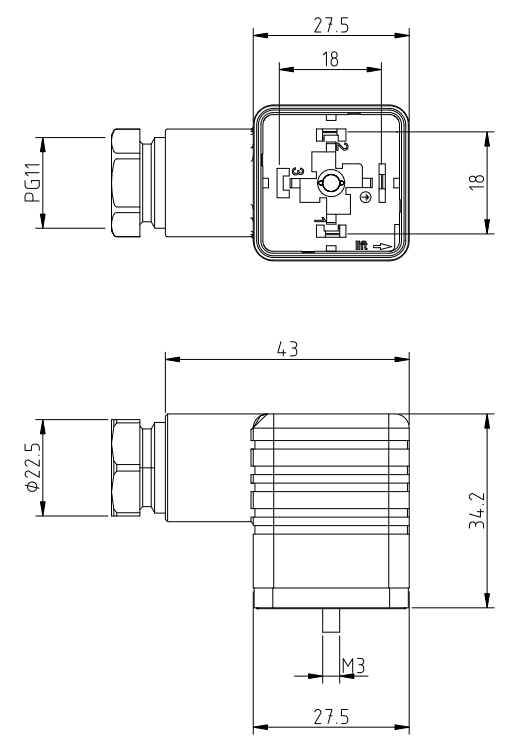 Valve Connectors-GDM 3011 J black