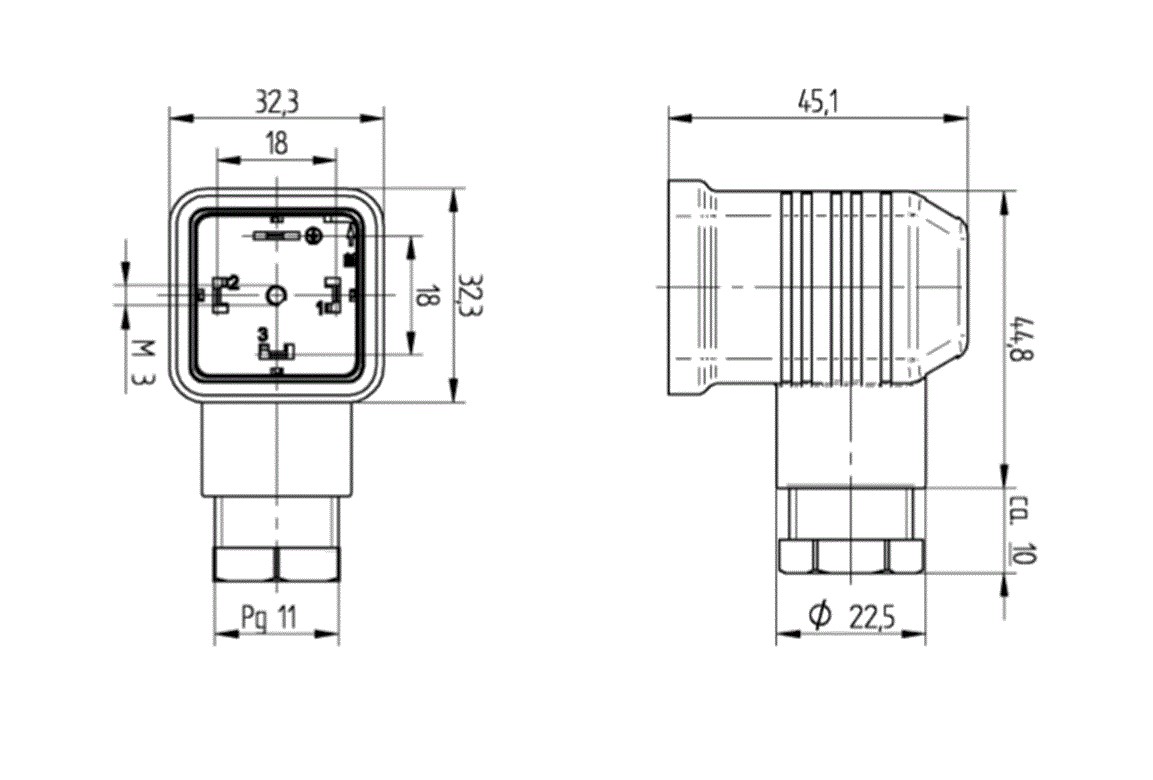 Valve Connectors-GDMW 3011 DF black