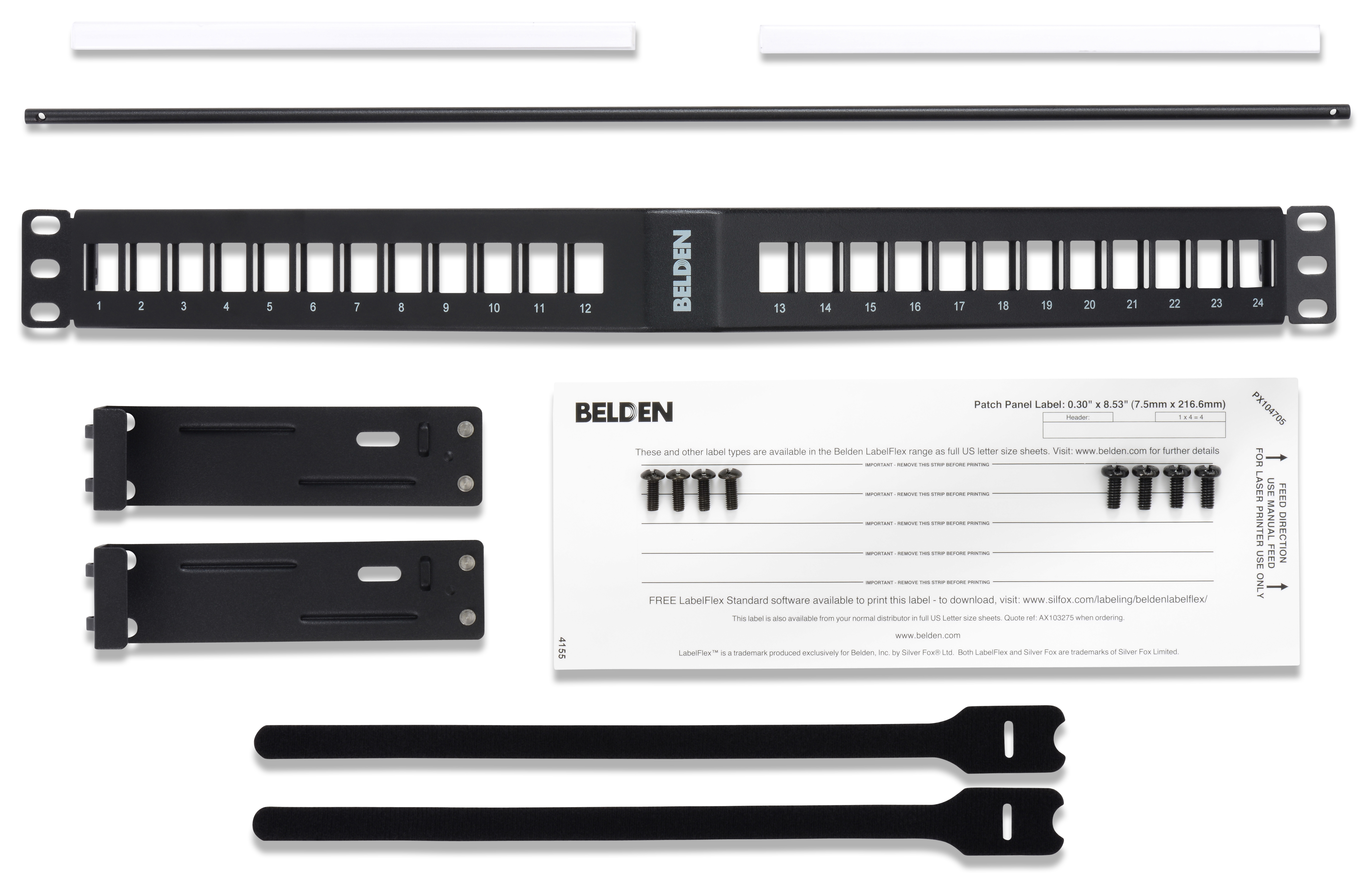 Rack-Mount Panel - KCONN Angled PP 24 1U